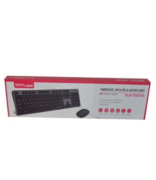 TSCO TKM 7020W Keyboard With Mouse With Persian Letters • فروشگاه کاوه